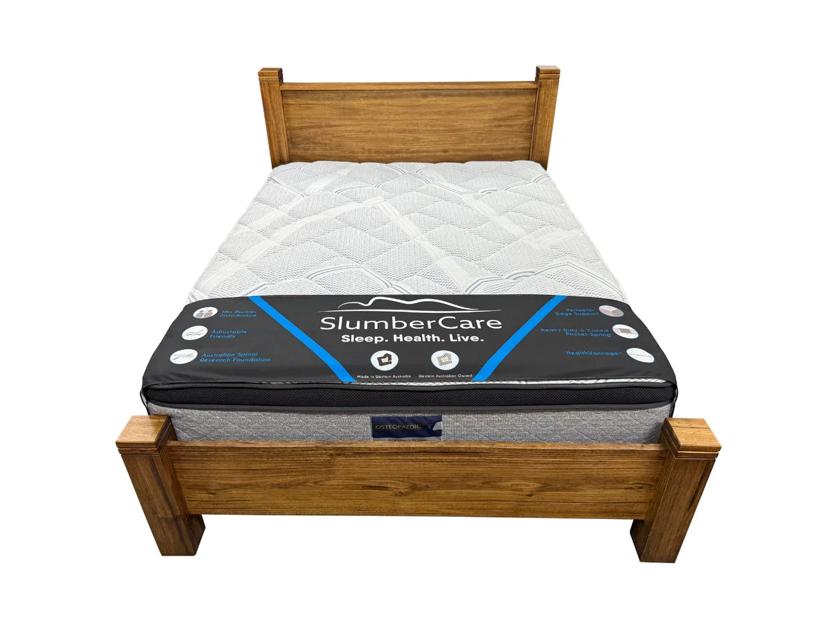 Harvey Queen Bed with Timber Bedhead - Direct Furniture Warehouse