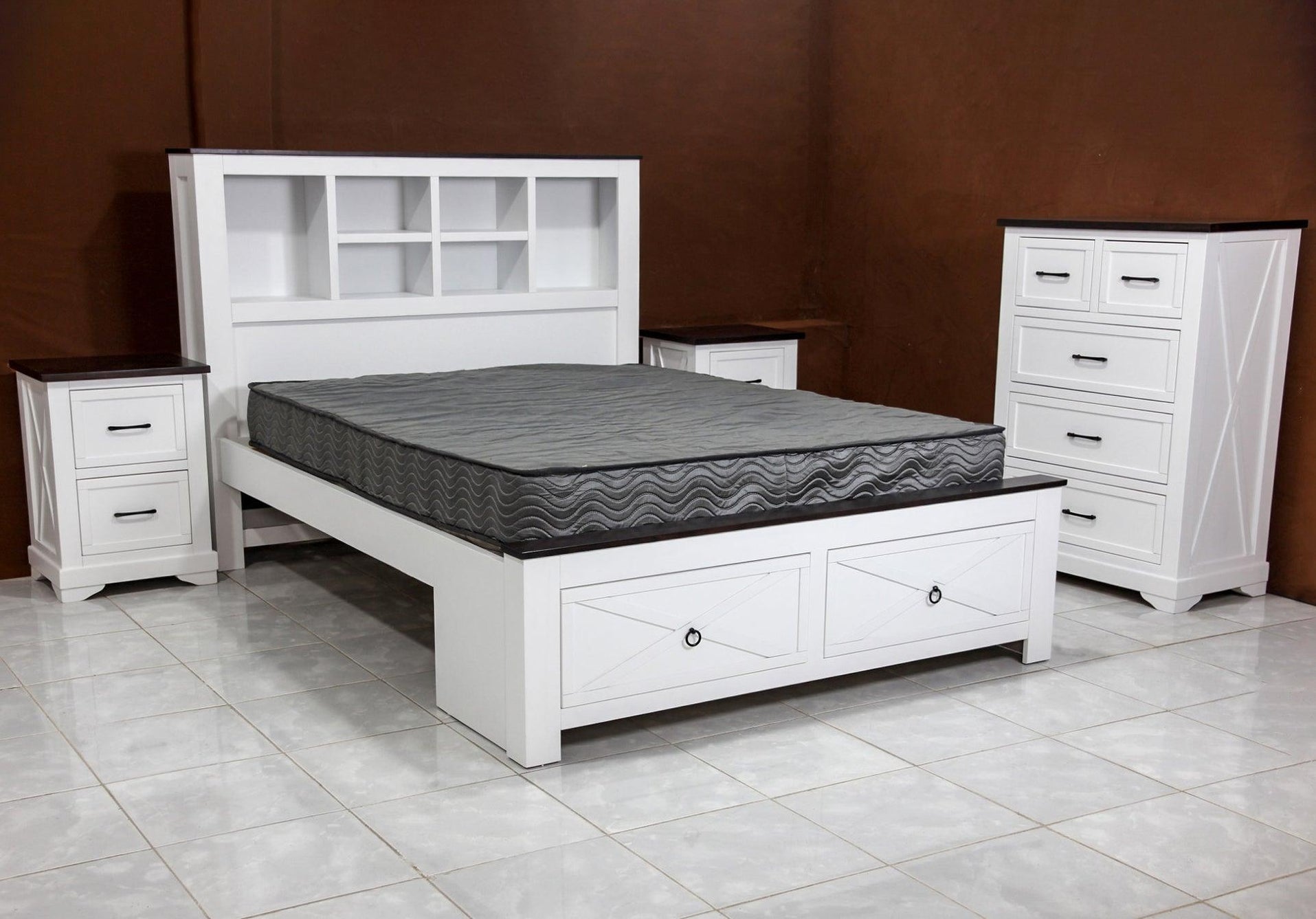 Hamilton Double Bed with Front Drawer - Direct Furniture Warehouse