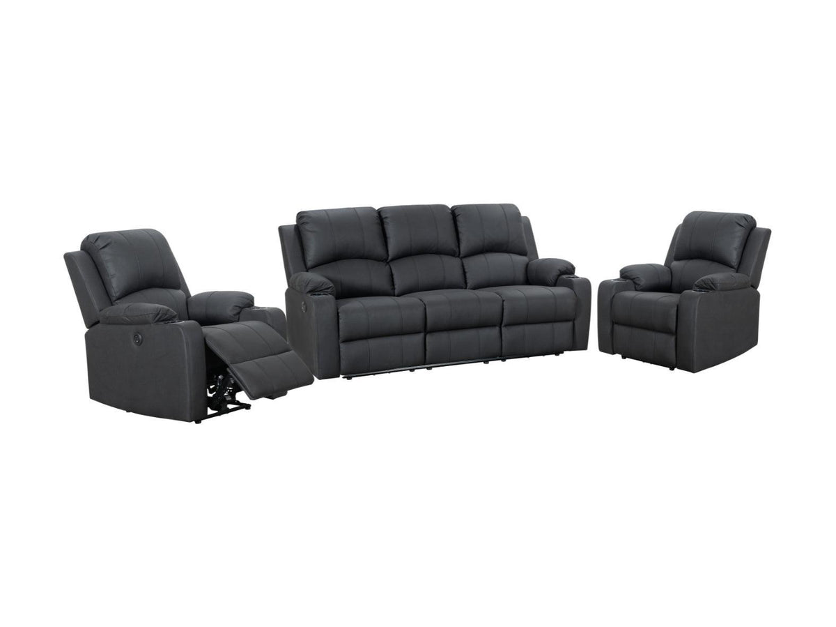 Prado Electric Recliner Sofa (Rhino Suede) - Direct Furniture Warehouse