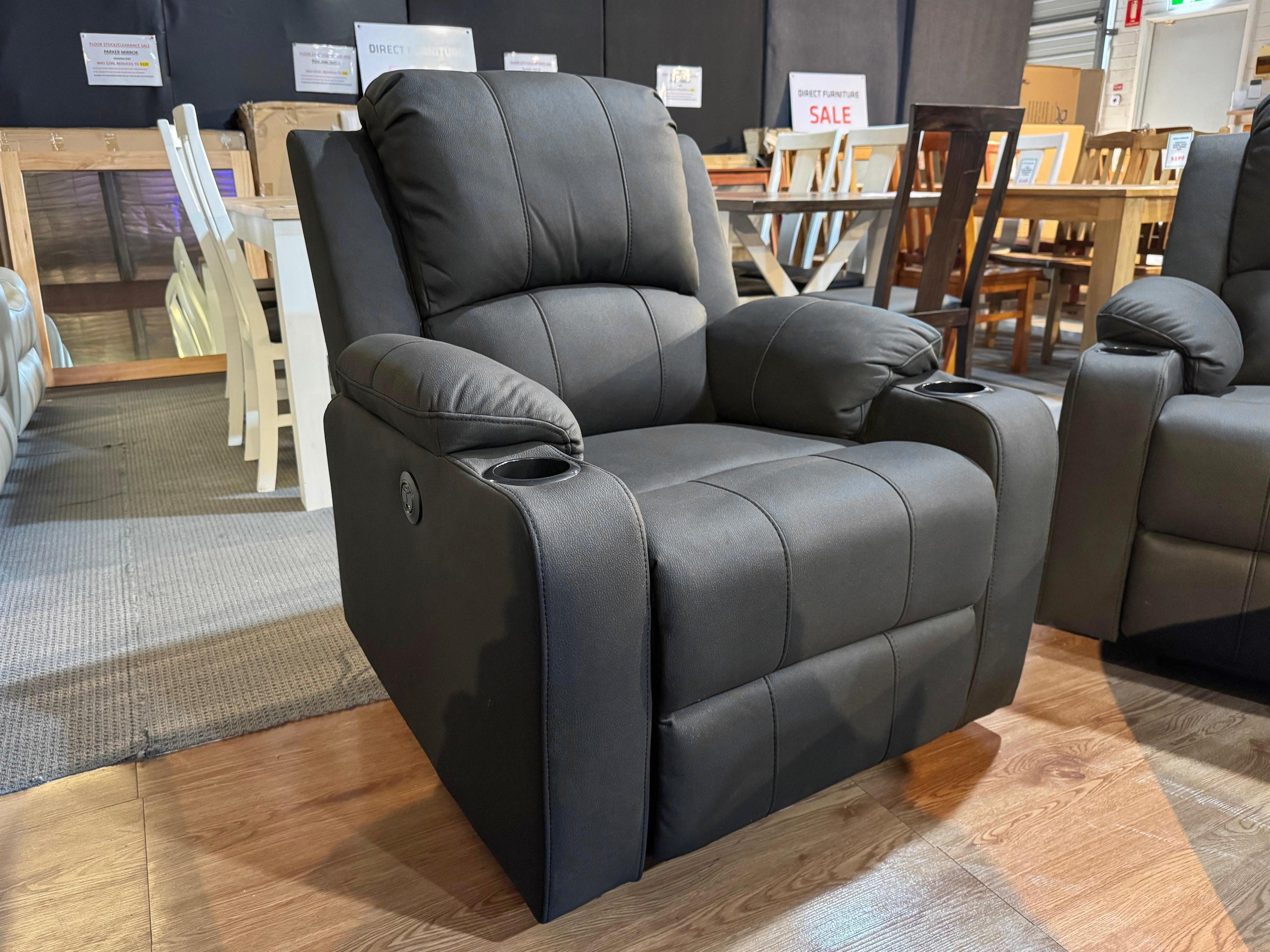 Prado 3ERER+1ER+1ER Electric Recliner Sofa (Rhino Suede) - Direct ...